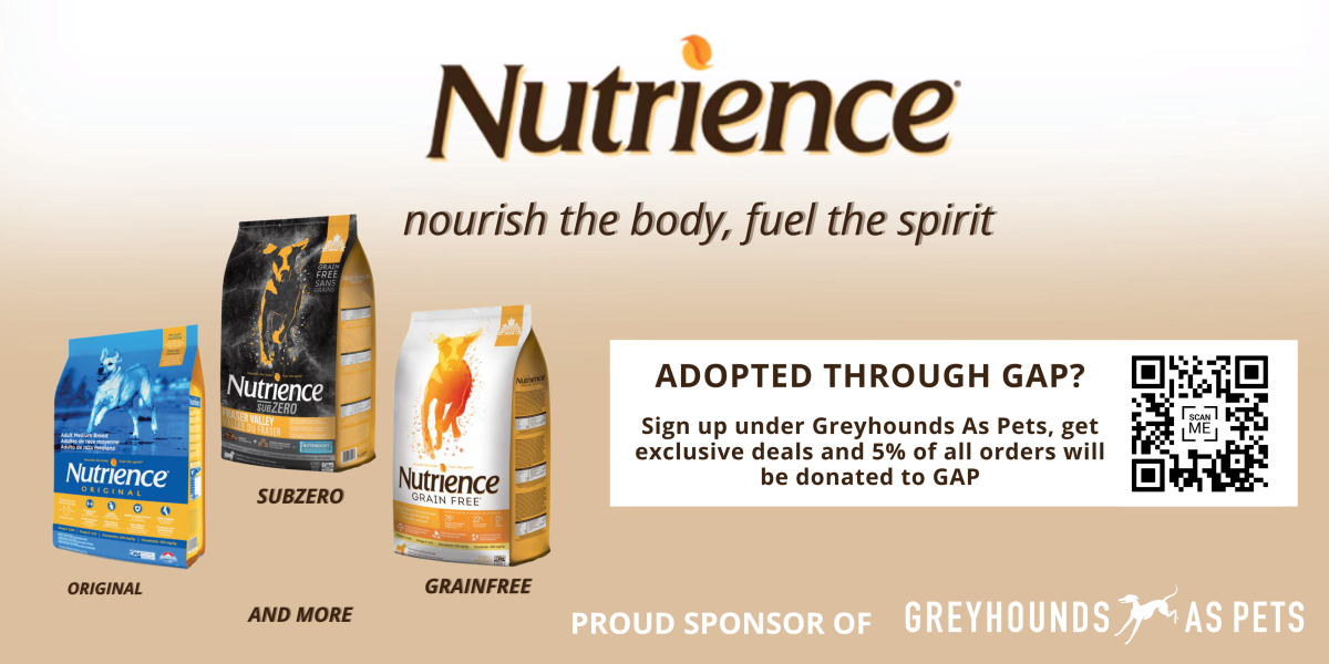 Nutrience - Nourish the body, fuel the spirit! | Greyhounds as Pets